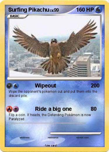 Pokémon Surfing Pikachu 120 120 - Wipeout - My Pokemon Card