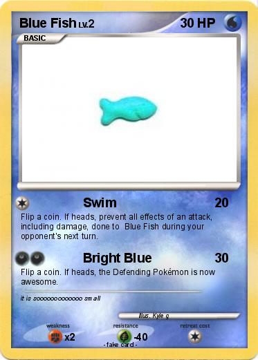 Pokémon Blue Fish 3 3 - Swim - My Pokemon Card