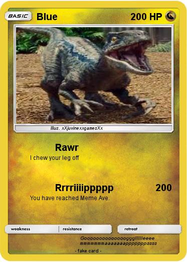 Pokémon Blue 3627 3627 - Rawr - My Pokemon Card