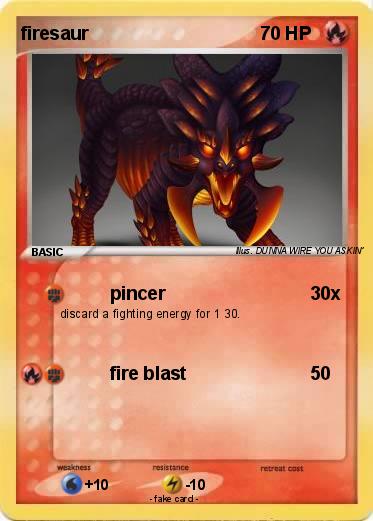 Pokémon firesaur 28 28 - pincer - My Pokemon Card