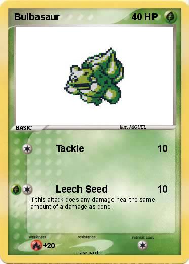 Pokémon Bulbasaur 908 908 - Tackle - My Pokemon Card