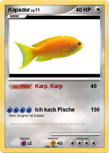 Pokémon Kapador 3 3 - Karp, Karp - My Pokemon Card