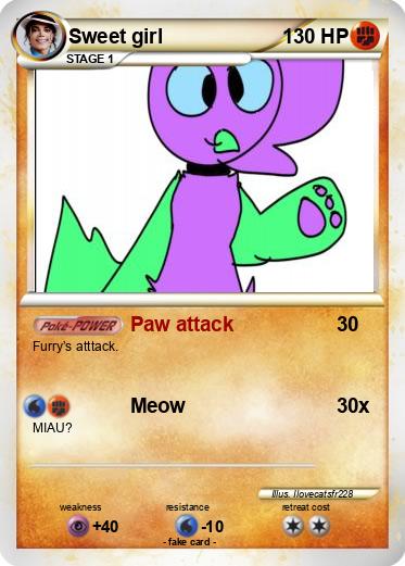 Pokémon Sweet girl 2 2 - Paw attack - My Pokemon Card