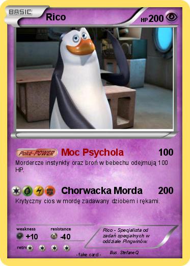 Pokémon Rico 98 98 - Moc Psychola - Twoja własna karta pokemon
