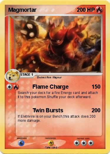 Pokémon Magmortar 257 257 - Flame Charge - My Pokemon Card
