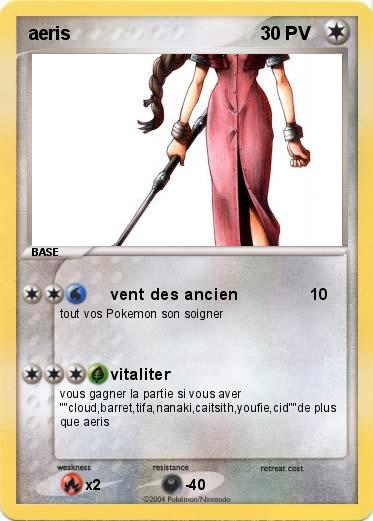 Pokémon aeris - vent des ancien - Ma carte Pokémon