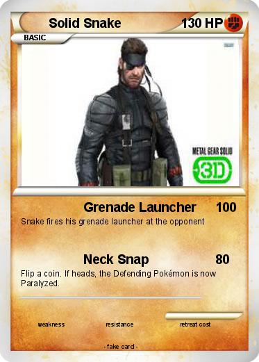 Pokémon Solid Snake 110 110 - Grenade Launcher - My Pokemon Card