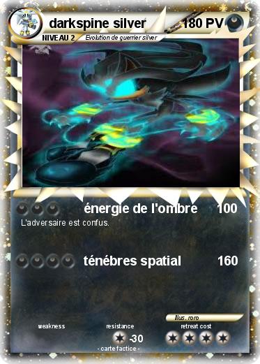 Pokémon darkspine silver - énergie de l'ombre - Ma carte Pokémon