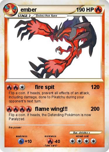 Pokémon ember 25 25 - fire spit - My Pokemon Card