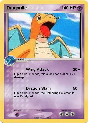Pokémon Dragonite 23 23 - Wing Attack - My Pokemon Card