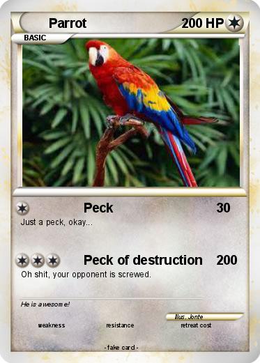 Pokémon Parrot 22 22 - Peck - My Pokemon Card