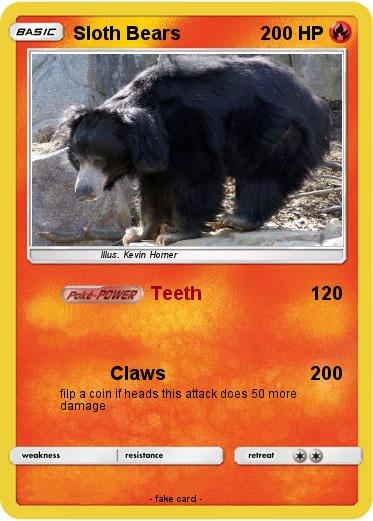Pokémon Sloth Bears - Teeth - My Pokemon Card