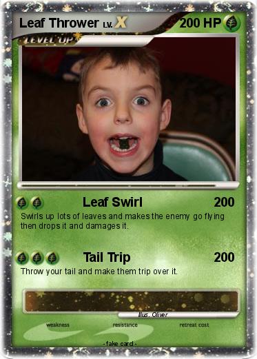 Pokémon Leaf Thrower - Leaf Swirl - My Pokemon Card