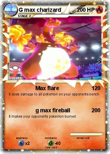 Pokémon G max charizard 6 6 - Max flare - My Pokemon Card