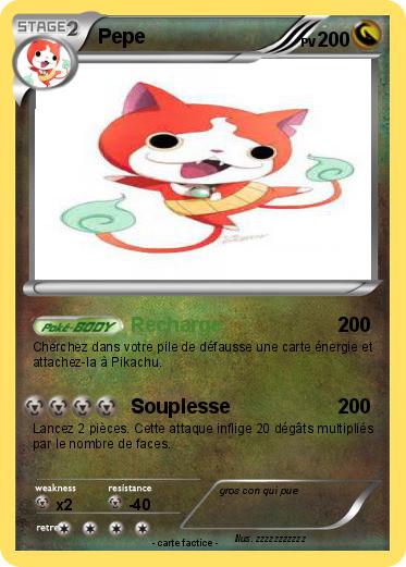 Pokémon Pepe 358 358 - Recharge - Ma carte Pokémon