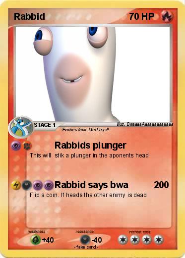 Pokémon Rabbid 72 72 - Rabbids plunger - My Pokemon Card