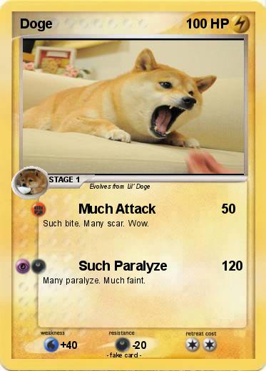 Pokémon Doge 458 458 - Much Attack - My Pokemon Card