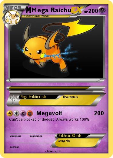 Pokémon Mega Raichu 241 241 - Megavolt - My Pokemon Card