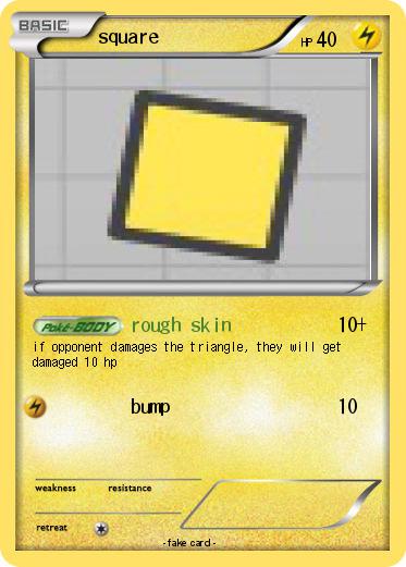 Pokémon square 36 36 - rough skin - My Pokemon Card