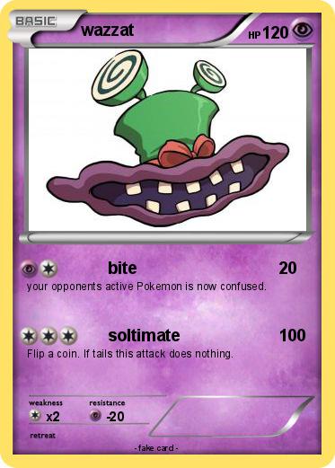 Pokémon wazzat 3 3 - bite - My Pokemon Card
