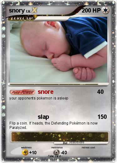 Pokémon snory - snore - My Pokemon Card