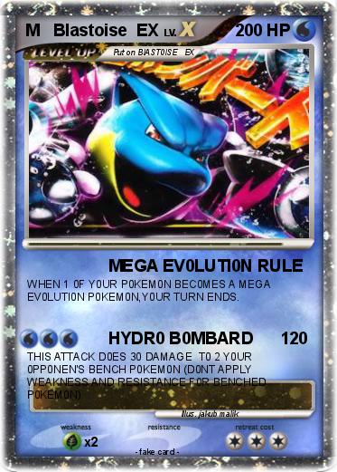 Pokémon M Blastoise EX 23 23 - MEGA EV0LUTI0N RULE - My Pokemon Card