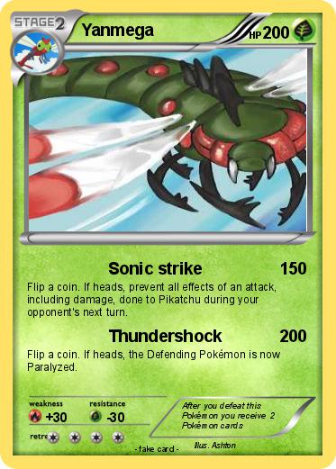 Pokémon Yanmega 83 83 - Sonic strike - My Pokemon Card