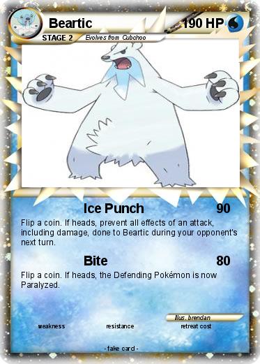 Pokémon Beartic 63 63 - Ice Punch - My Pokemon Card