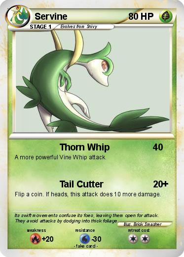 Pokémon Servine 74 74 - Thorn Whip - My Pokemon Card