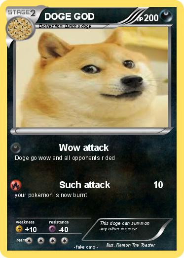 Pokémon DOGE GOD 5 5 - Wow attack - My Pokemon Card