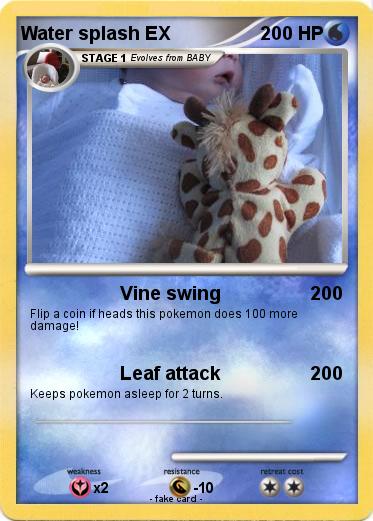 Pokémon Water splash EX 1 1 - Vine swing - My Pokemon Card