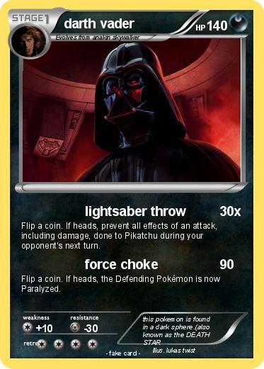 Pokémon darth vader 1717 1717 - lightsaber throw - My Pokemon Card