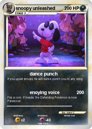 Pokémon snoopy unleashed - dance punch - My Pokemon Card