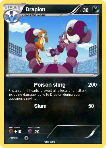 Pokémon Drapion 113 113 - Poison sting - My Pokemon Card