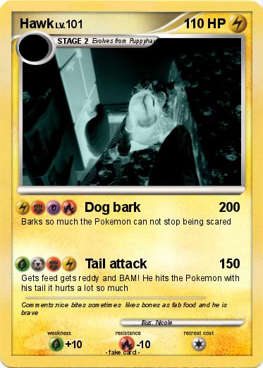 Pokémon Hawk 75 75 - Dog bark - My Pokemon Card