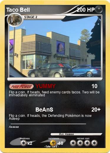 Pokémon Taco Bell 58 58 - YUMMY - My Pokemon Card