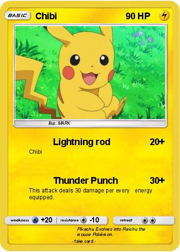 Pokémon Chibi 656 656 - Lightning rod - My Pokemon Card