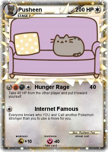 Pokémon Pusheen 282 282 - Hunger Rage - My Pokemon Card