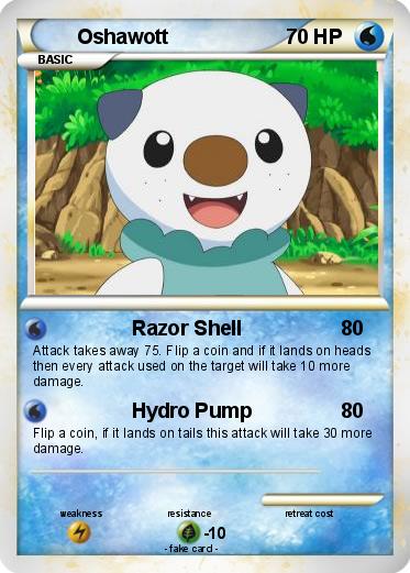 Pokémon Oshawott 54 54 - Razor Shell - My Pokemon Card