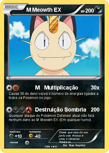 Pokémon M Meowth EX - M Multiplicação - My Pokemon Card