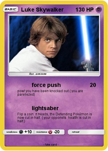Pokémon Luke Skywalker 372 372 - force push - My Pokemon Card