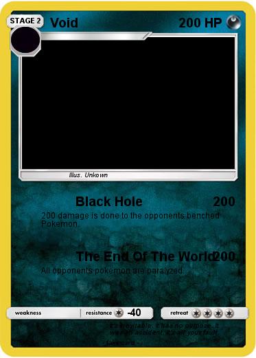 Pokémon Void 145 145 - Black Hole - My Pokemon Card