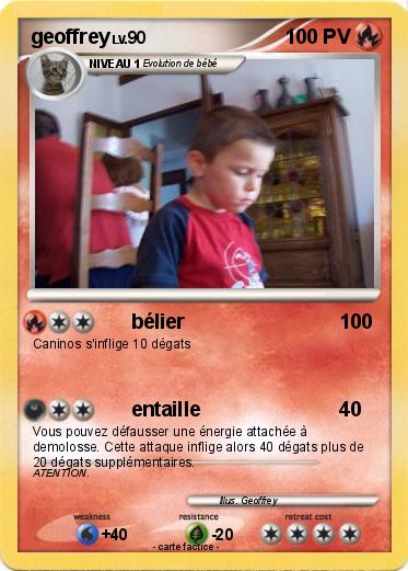 Pokémon geoffrey 44 44 - bélier - Ma carte Pokémon