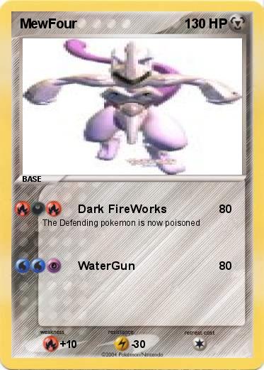 Pokémon MewFour - Dark FireWorks - My Pokemon Card