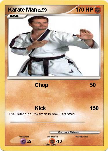 Pokémon Karate Man 10 10 - Chop - My Pokemon Card