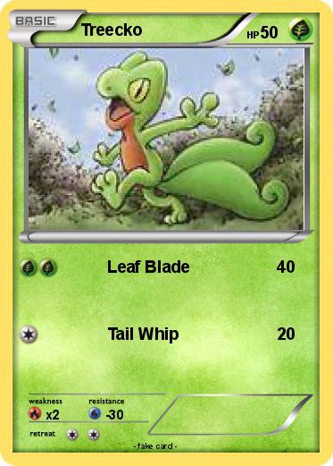 Pokémon Treecko 158 158 - Leaf Blade - My Pokemon Card