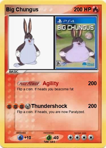 Pokémon Big Chungus 1110 1110 - Agility - My Pokemon Card