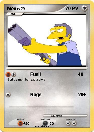 Pokémon Moe 99 99 - Fusil - Ma carte Pokémon