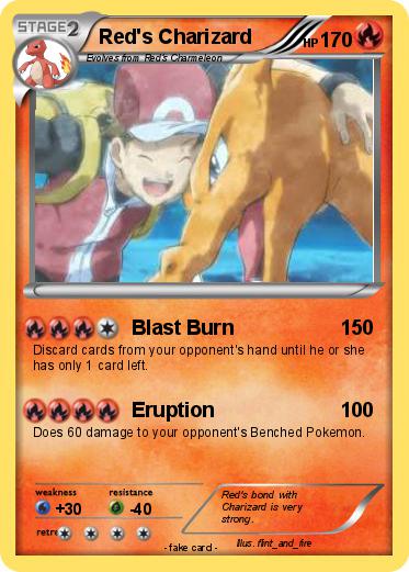 Pokémon Red s Charizard 37 37 - Blast Burn - My Pokemon Card