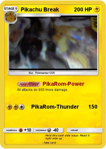 Pokémon Pikachu Break 6 6 - PikaRom-Power - My Pokemon Card